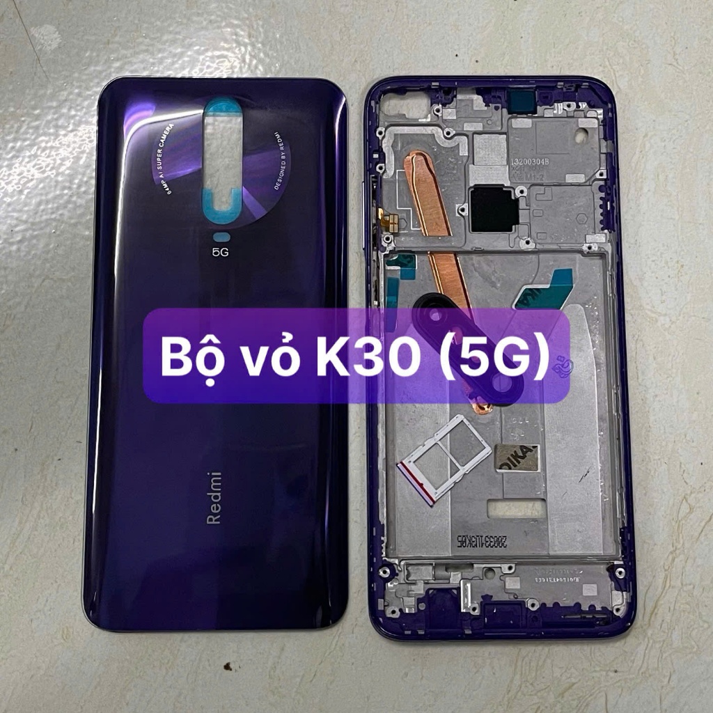bộ vỏ xương Redmi K30 (5G) K30i (5G) kèm khay sim,phím âm lượng,kính camera | Shopee Việt Nam