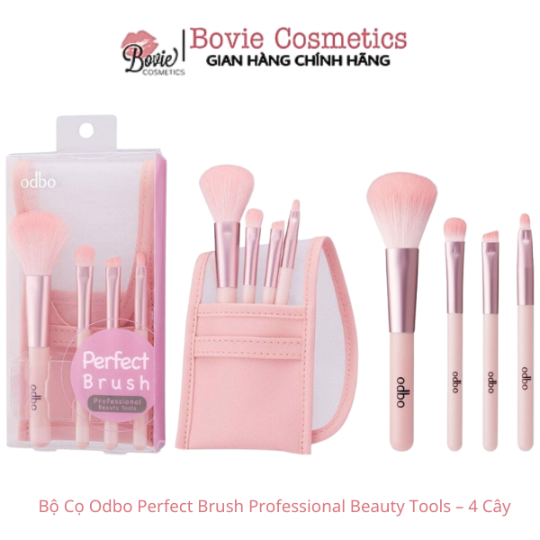 Bộ 4 Cây Cọ Trang Điểm Kèm Túi ODBO Perfect Brush Professional Beauty Tools OD838 | Shopee Việt Nam