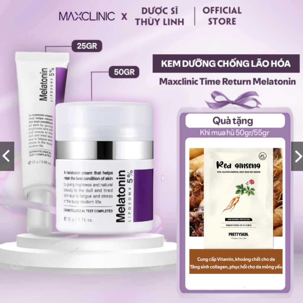 Kem Dưỡng Chống Lão Hóa Maxclinic Time Return Melatonin Cream 50g ...