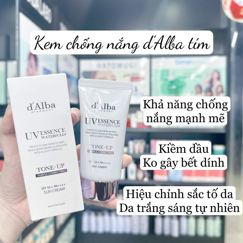 Kem chống nắng 𝑫𝒂𝒍𝒃𝒂 𝐔𝐕 𝐄𝐬𝐬𝐞𝐧𝐜𝐞 𝐖𝐚𝐭𝐞𝐫𝐟𝐮𝐥𝐥 𝐓𝐨𝐧𝐞 𝐔𝐩 𝐂𝐨𝐫𝐫𝐞𝐜𝐭𝐢𝐧𝐠 𝐒𝐮𝐧 𝐂𝐫𝐞𝐚𝐦 | Shopee Việt Nam