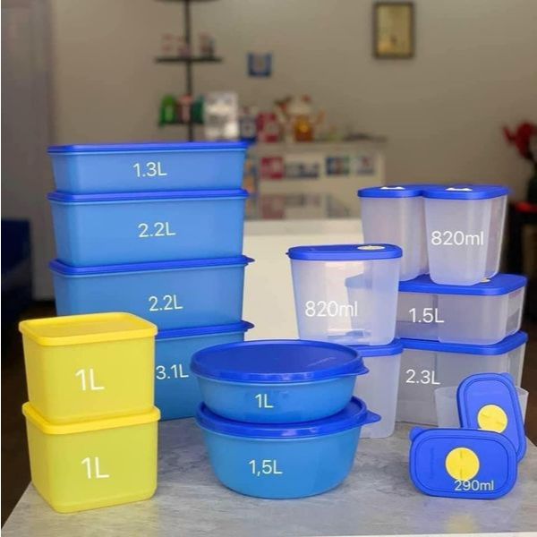 Tupperware Combo 16 hộp cho người mới sử dụng ( 8 đông + 8 mát ) modern ...