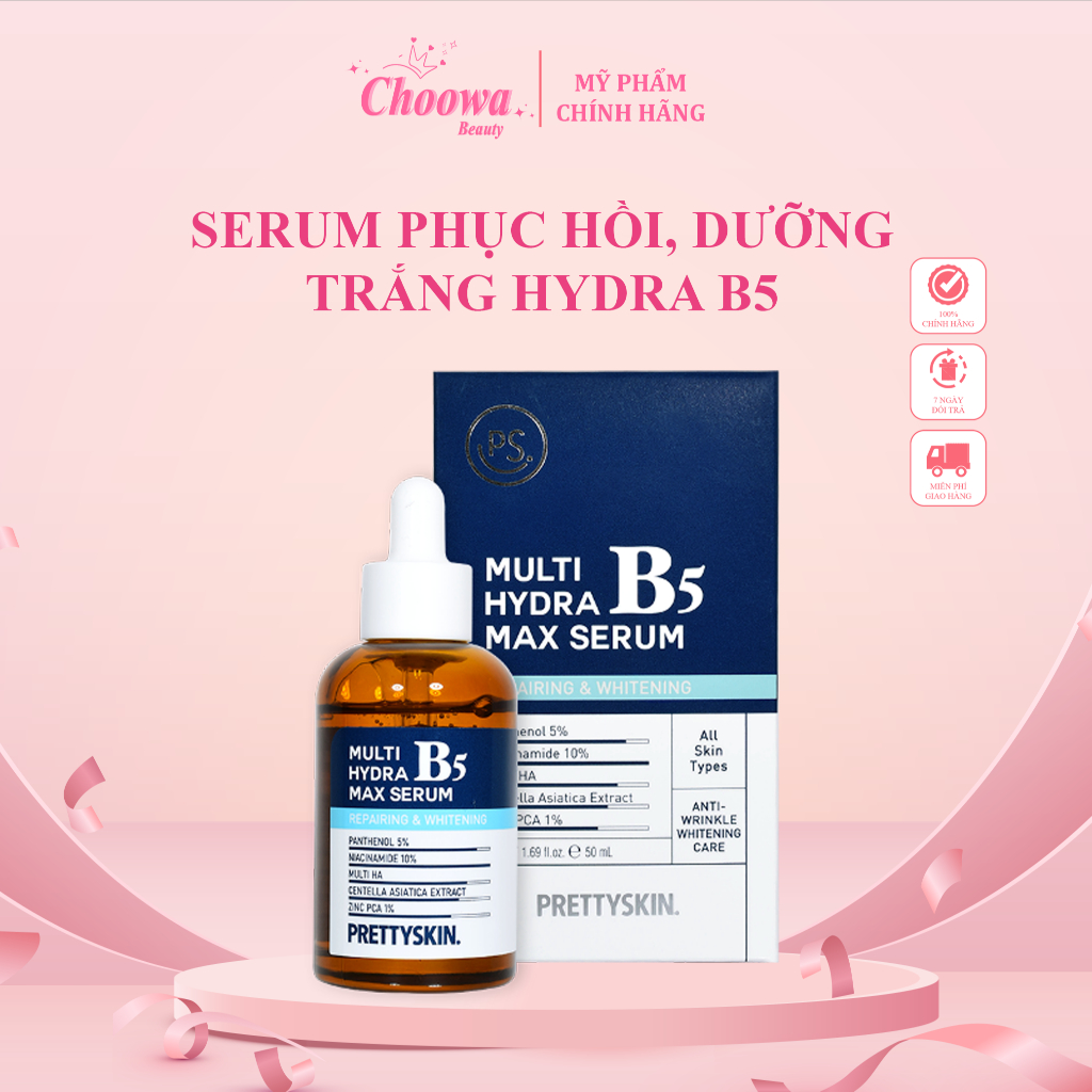 Tinh chất phục hồi dưỡng trắng PrettySkin Hydra/ Multi Hydra B5 (DA DẦU) Max Serum 50ml | Shopee ...