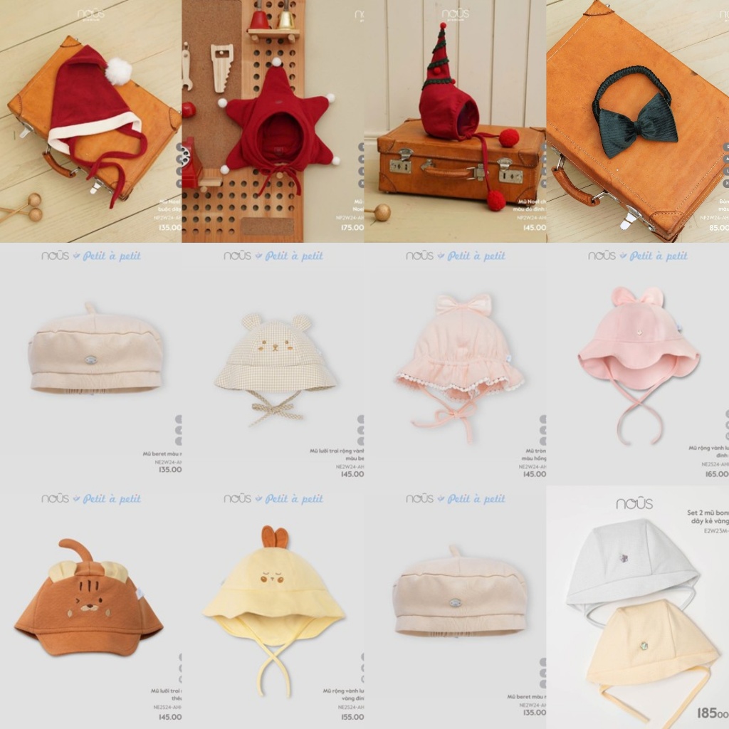 NOUS 2025 - Mũ NOUS size baby S M L cho bé nhiều màu sắc - NF32A - SIZE S M L XL - F.T5C ...