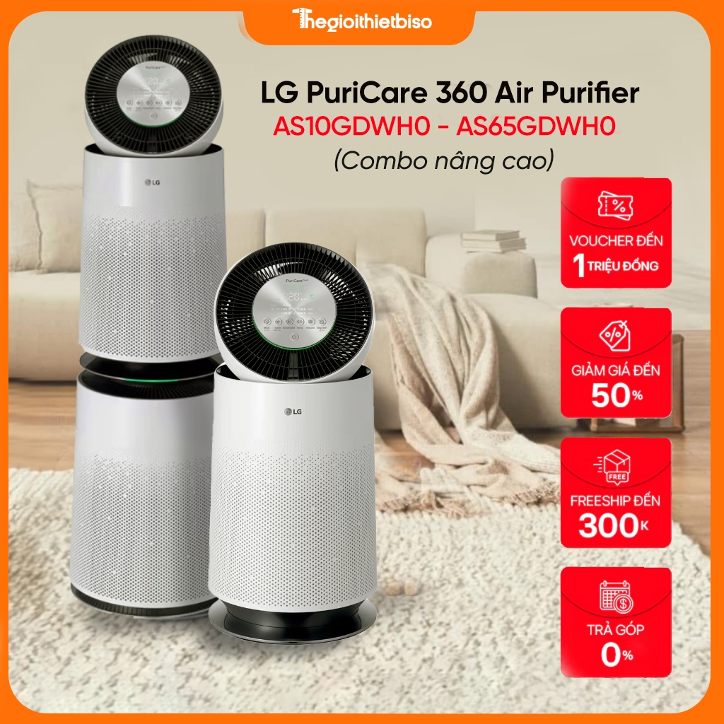 [COMBO NÂNG CAO] Máy lọc không khí LG PuriCare360 - AS10 - AS65 - Hàng ...