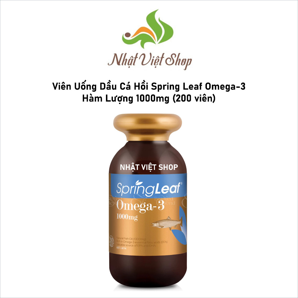 Viên Uống Dầu Cá Hồi Spring Leaf Omega-3 Hàm Lượng 1000mg (200 viên ...