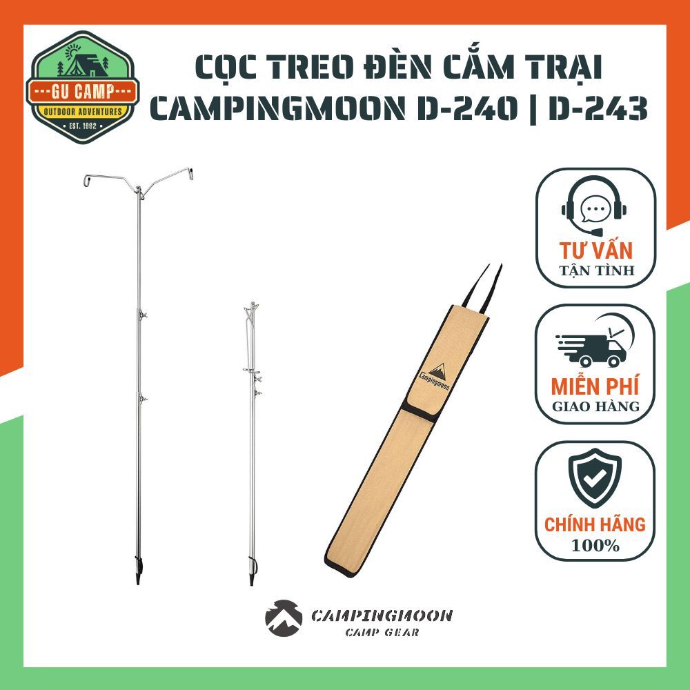 Cọc treo đèn cắm trại Campingmoon D-240 | D-243 Thép không gỉ độ cứng cao, kèm túi vải | Shopee ...