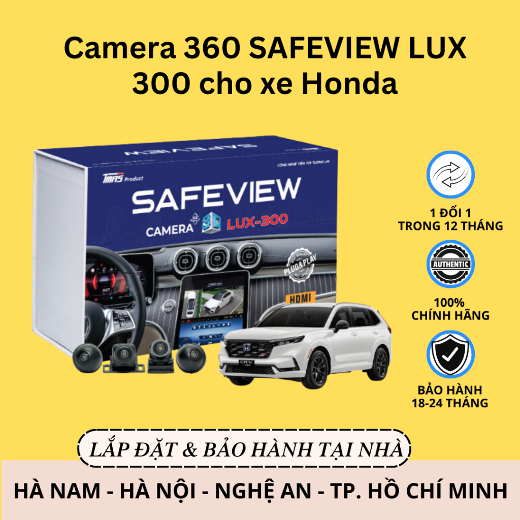Camera 360 SAFEVIEW LUX - 300 dành riêng cho xe Honda | Chính Hãng | Shopee Việt Nam