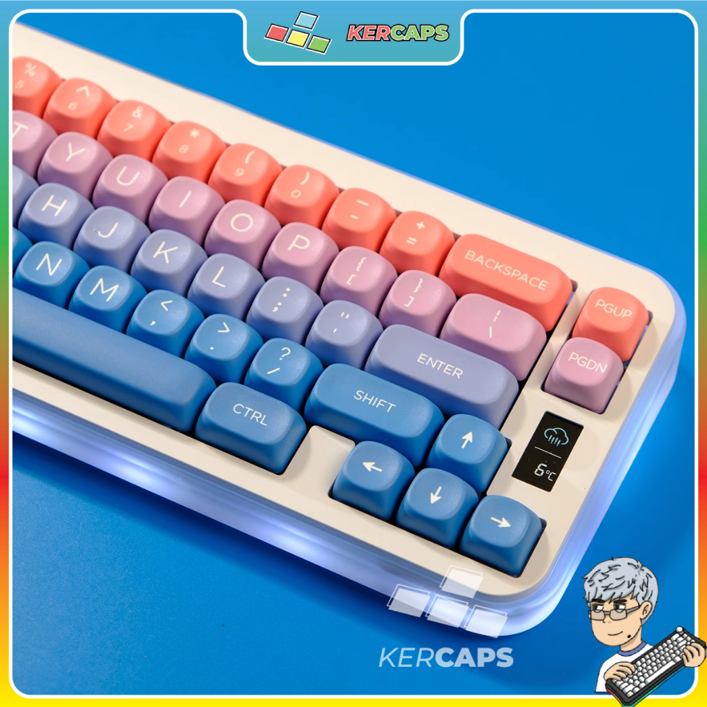 |Keycap| Rainbow Pride MOA profile, PBT cho Rainy75, Lucky65 v2 ...