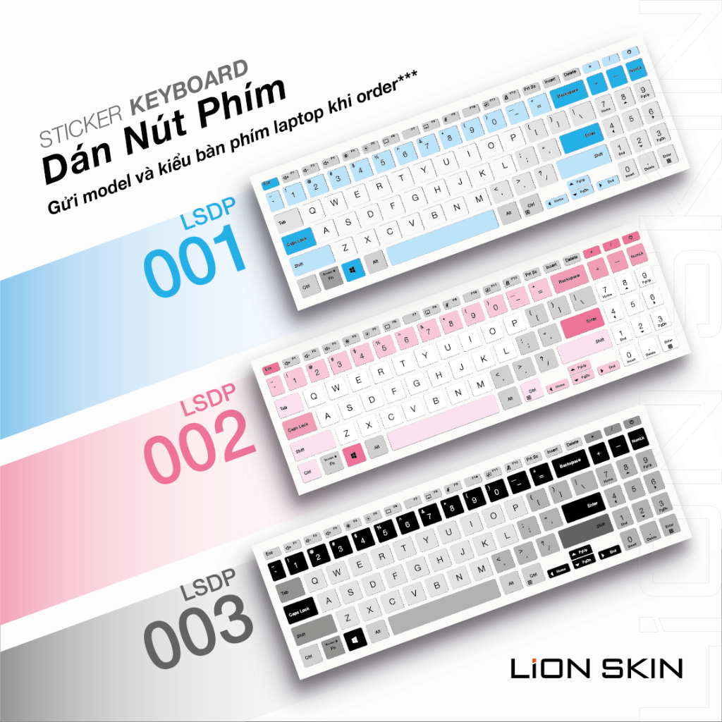 Sticker Miếng Dán Nút Phím Laptop - Cắt Sẵn Chỉ Tháo Dán - Gửi Model và ...