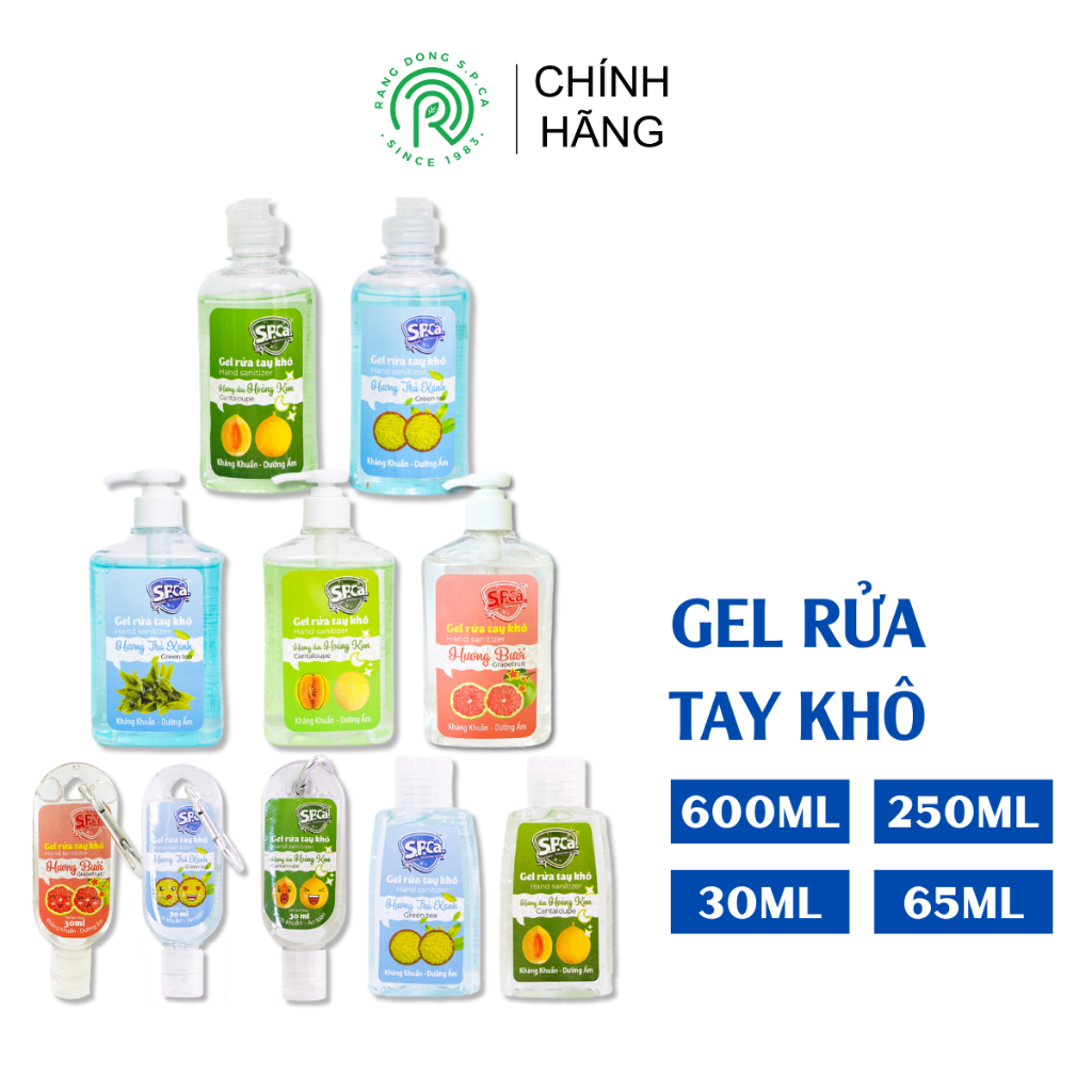 Gel Rửa Tay Khô SPCa Kháng Khuẩn Dưỡng Ẩm Bảo Vệ Da Tay [Chính Hãng S.P.Ca Rạng Đông] | Shopee ...