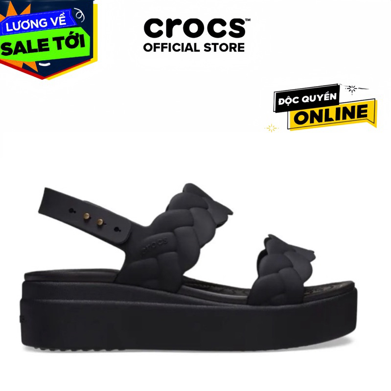 [ CHÍNH HÃNG ] GIÀY ĐẾ XUỒNG NỮ CROCS BROOKLYN UPPER LOW WEDGE - BLACK ...