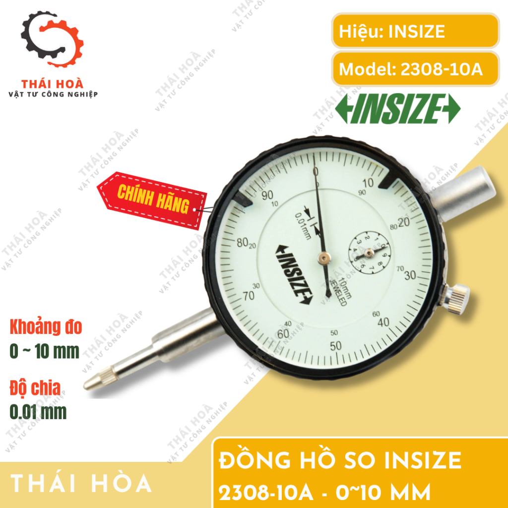 Đồng hồ so INSIZE 2308-10A – Chính hãng – Khoảng đo 0~10 mm, Độ chia 0.01 mm | Shopee Việt Nam