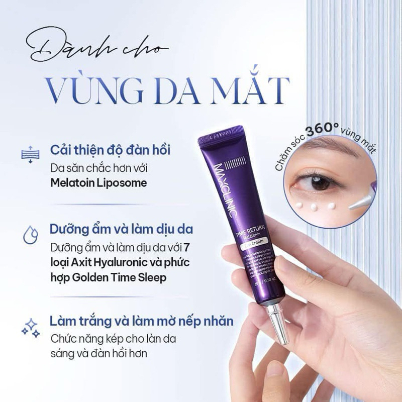 Kem Dưỡng Da Mắt Melatonin Maxclinic hỗ trợ giảm thâm và cải thiện nếp ...
