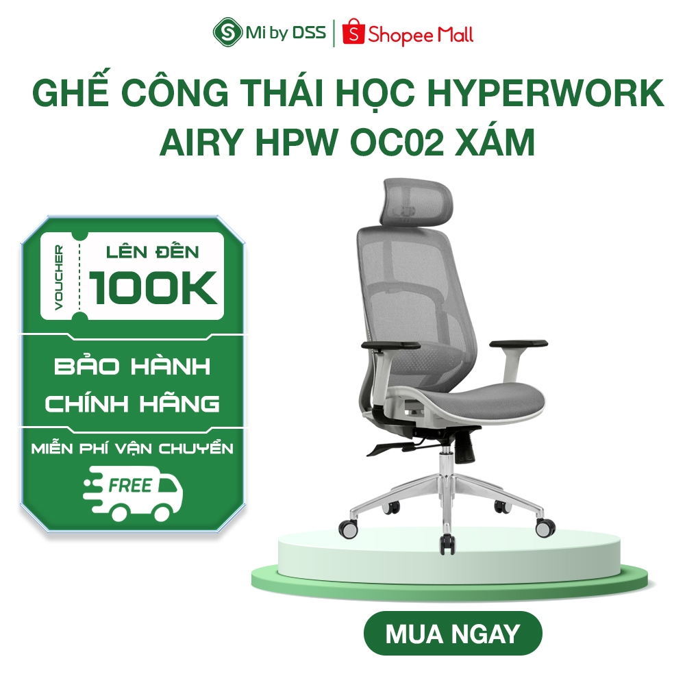 Ghế Công Thái Học HyperWork Airy HPW OC02 (Đen/ Trắng/Hồng) - Hàng ...