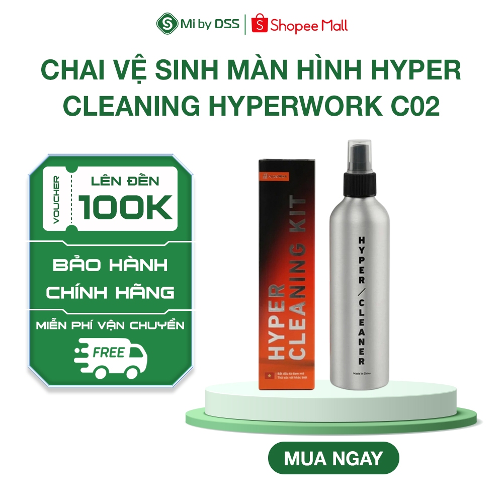 Chai vệ sinh màn hình Hyper Cleaning HyperWork C02 (Hyper Cleaning Kit) | Hàng Chính Hãng ...