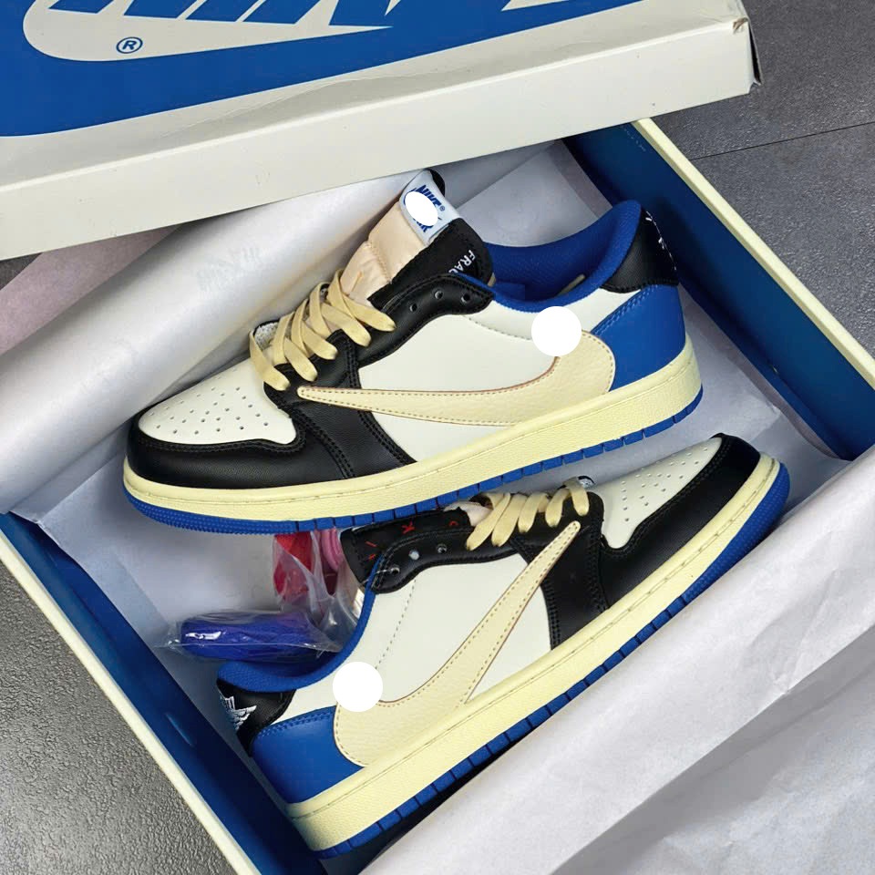 Giày sneaker cổ thấp Travis Scott Fragment Xanh Bản Đẹp + Box Bảo Vệ ...