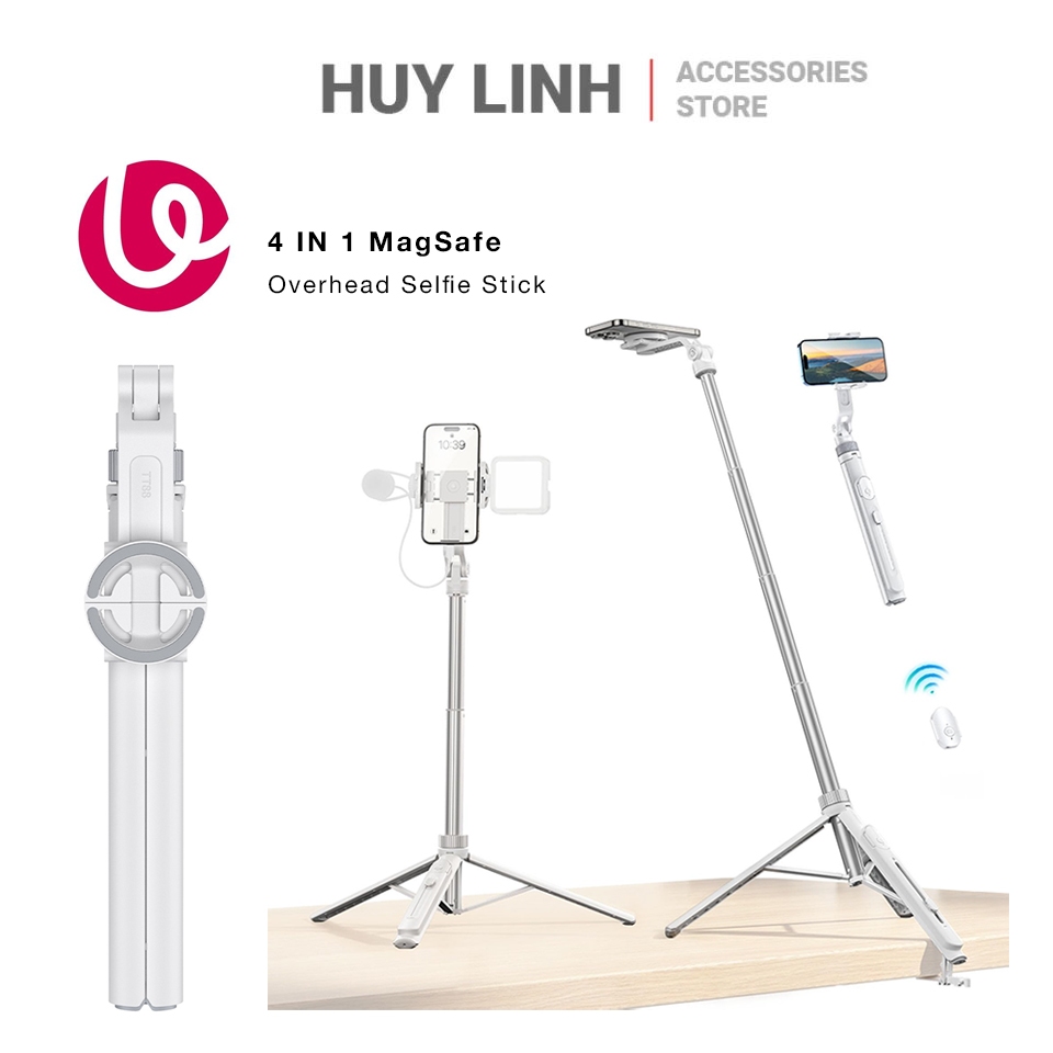Gậy selfie hỗ trợ chụp overhead Ulanzi TT-88 kết nối từ tính magsafe ...