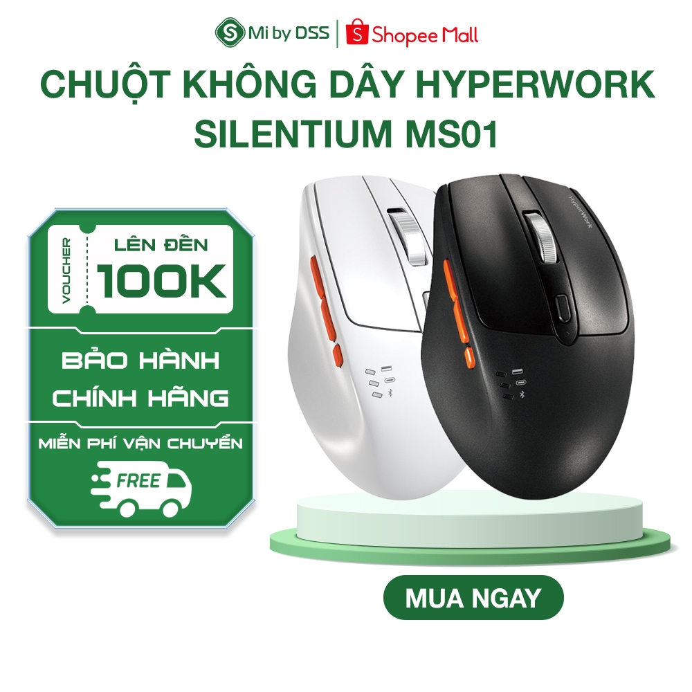 Chuột không dây HyperWork Silentium MS01 | Chính Hãng BH 12 tháng ...