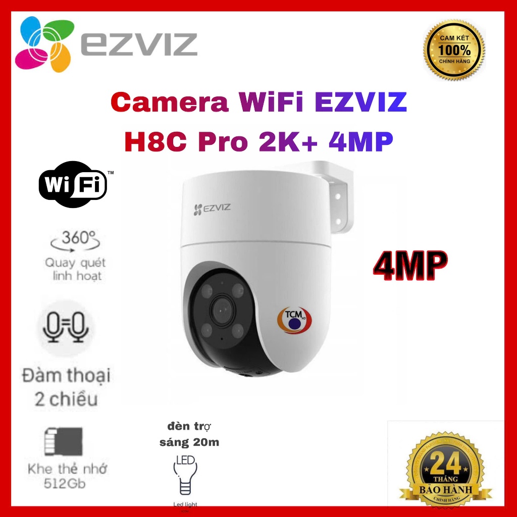 Camera WiFi EZVIZ H8C Pro 2K+ 4MP Hàng chính hãng bảo hành 24 Tháng ...