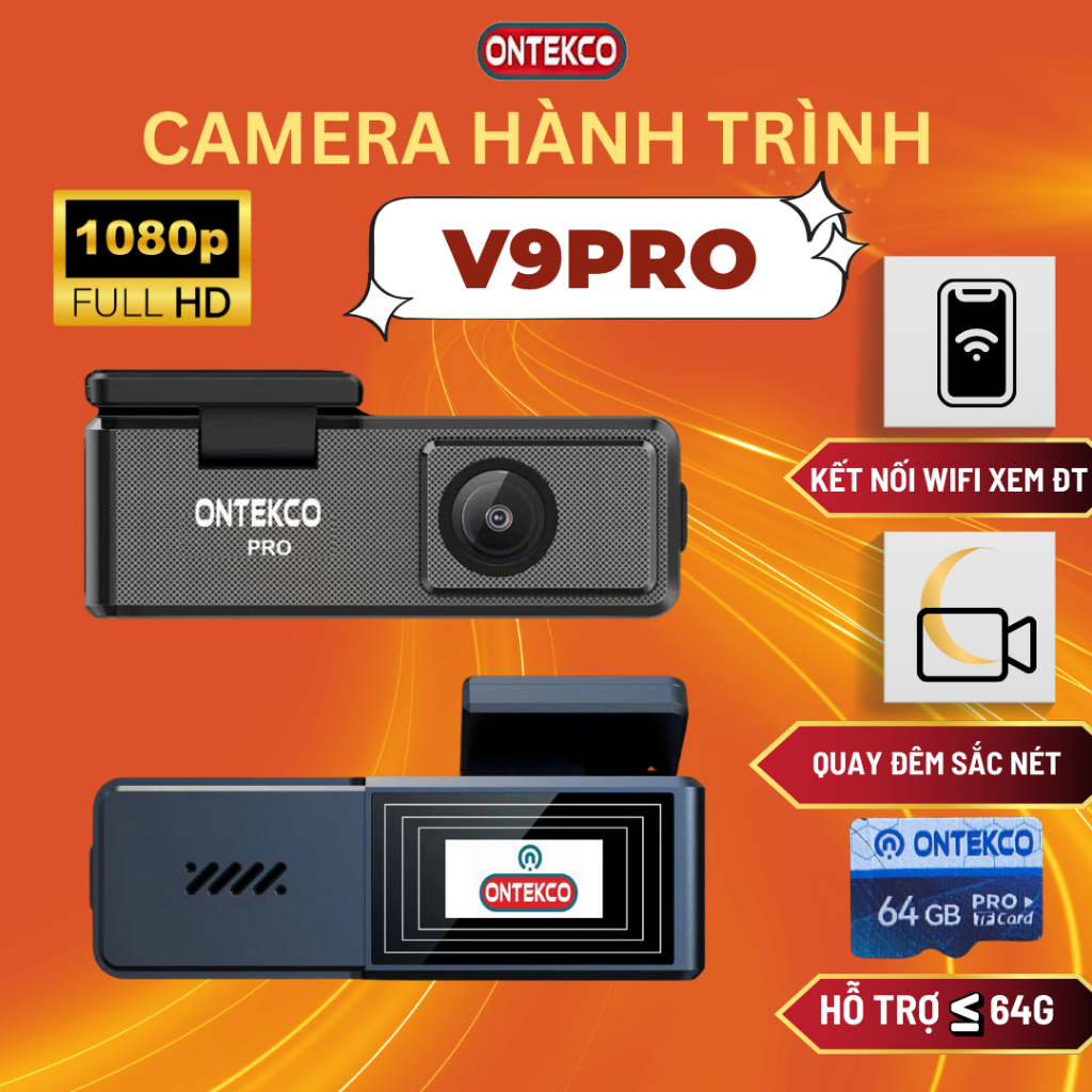 Camera hành trình ONTEKCO V9/V9 Pro, góc rộng 2.0MPX, kết nối màn android - Official Hà Nội ...