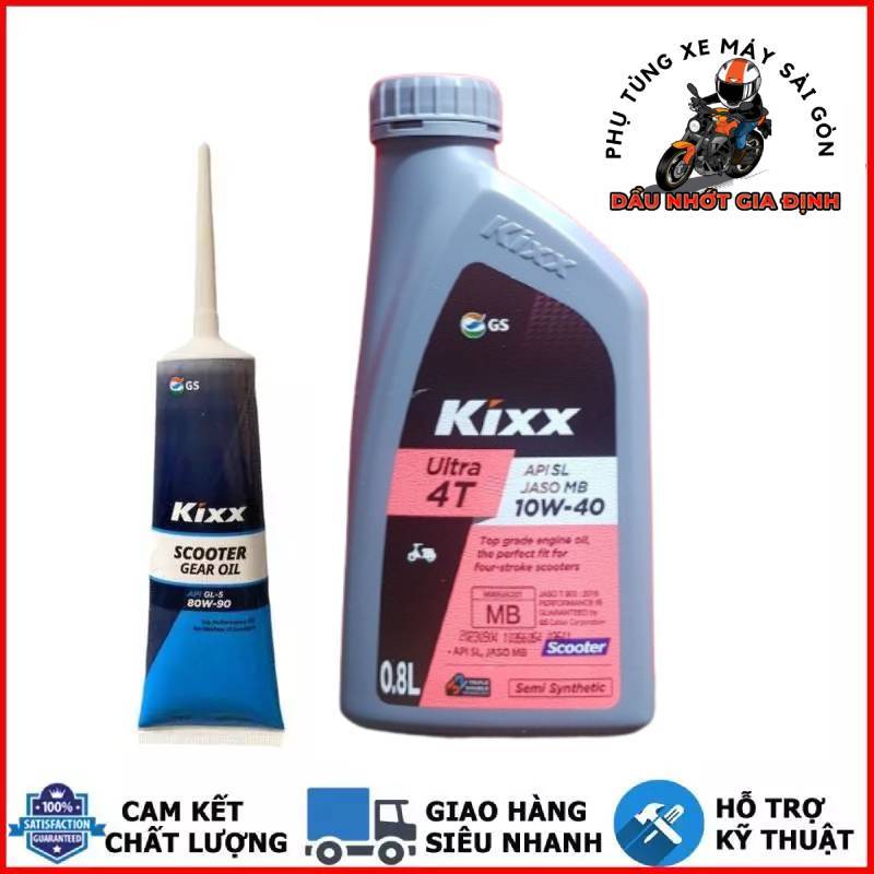 Dầu nhớt xe ga Kixx Ultra Scooter 10W40 Semi 800ml và láp - Nhập khẩu ...