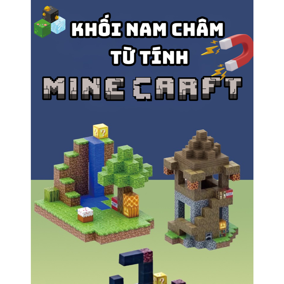 Viên Nam Châm Từ Tính Minecraft, Đồ Chơi Lắp Ghép Mô Hình Sáng Tạo Tăng ...