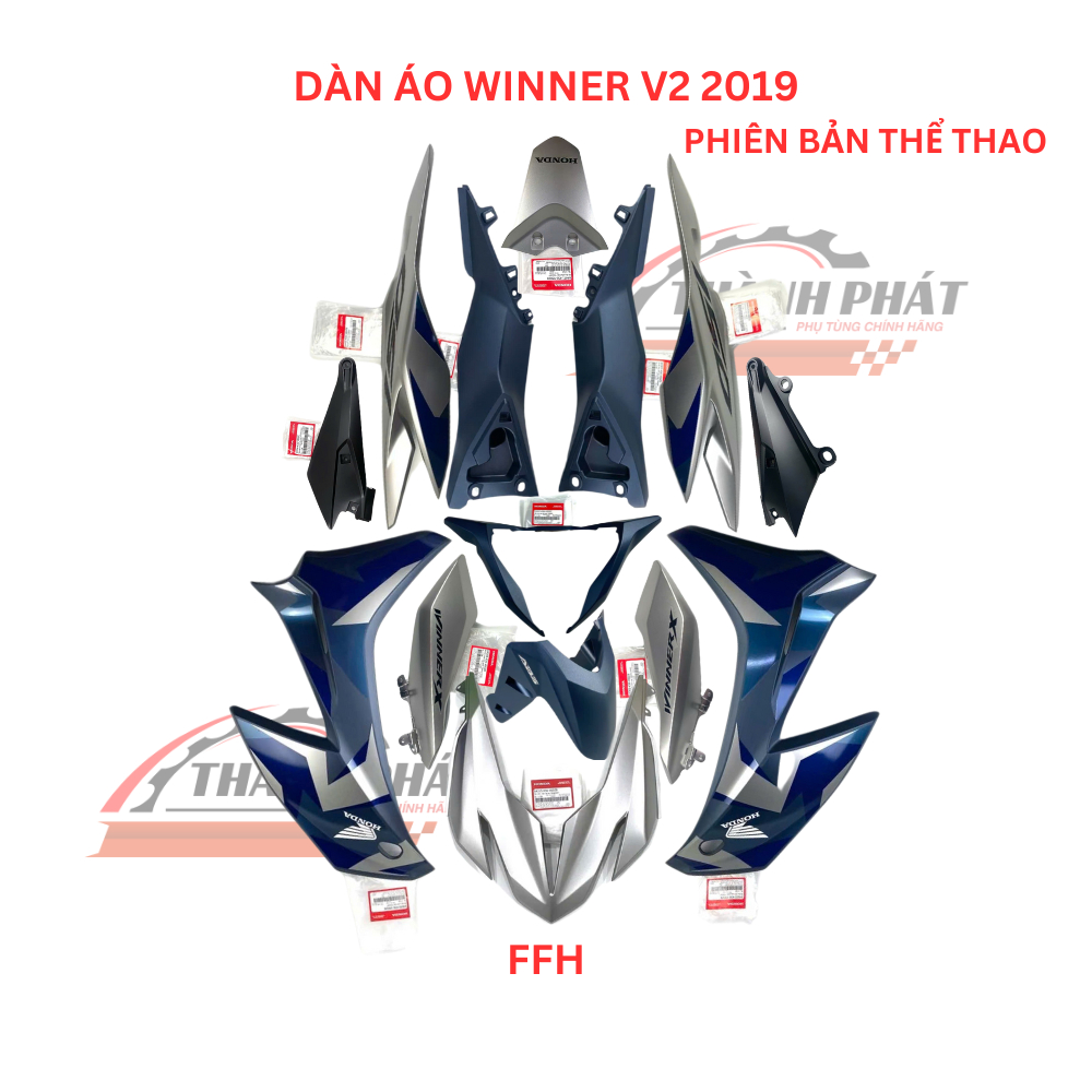 Dàn Áo Winner X V2 Xanh Camo 2019 Zin Hãng Honda (bán lẻ từng món ...