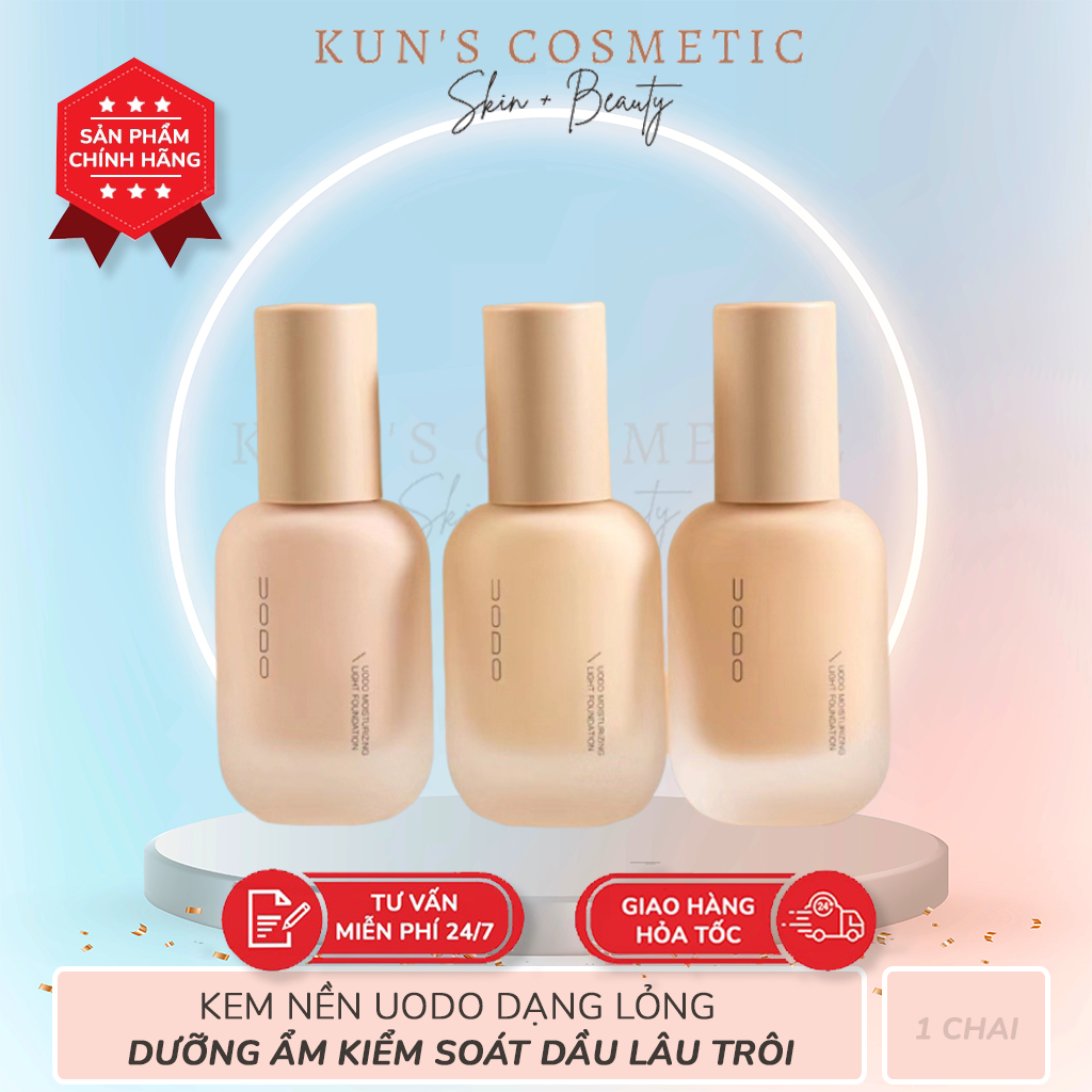 Kem Nền UODO Dạng Lỏng Dưỡng Ẩm Kiểm Soát Dầu Lâu Trôi Suốt 12 Giờ 30g ...