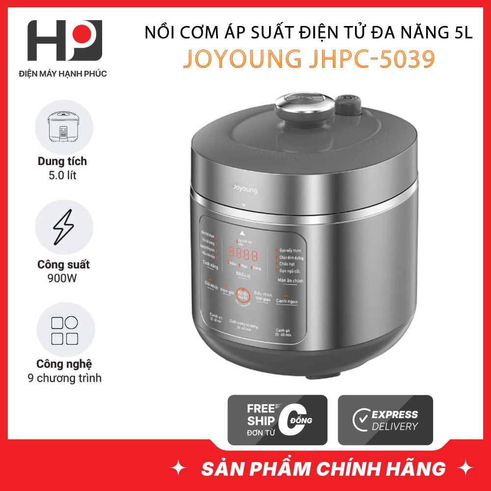 Nồi cơm áp suất điện tử đa năng Joyoung JHPC-5039 - Dung tích 5L, 900W - Bản tiếng Việt, Bảo ...