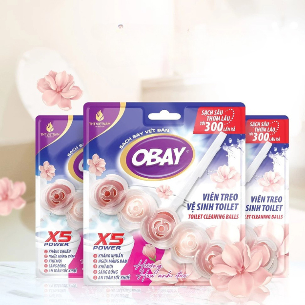 Obay Combo 3 Viên Treo Vệ Sinh Bồn Cầu Obay Hương Hoa Anh Đào Sạch Thơm ...