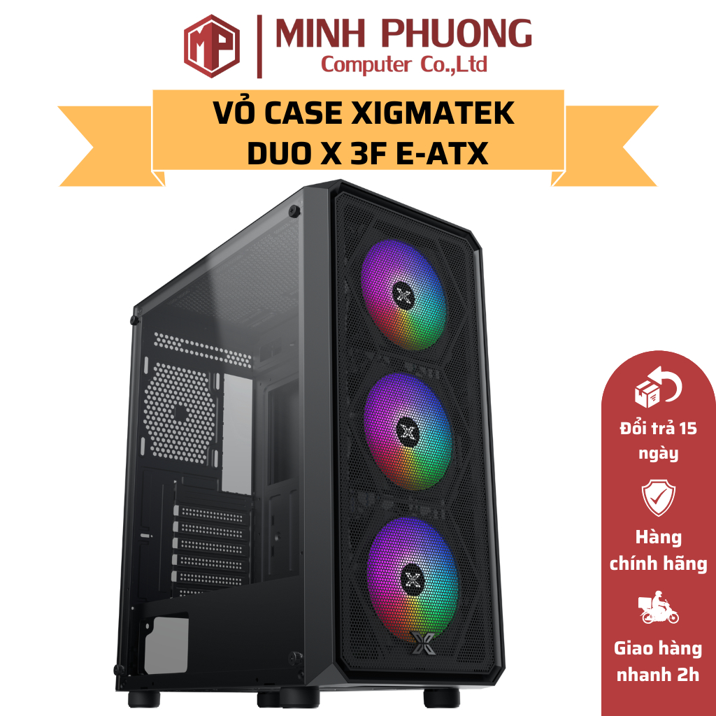 Vỏ Case Máy Tính XIGMATEK DUO X 3F Hỗ Trợ Main E-ATX | Shopee Việt Nam
