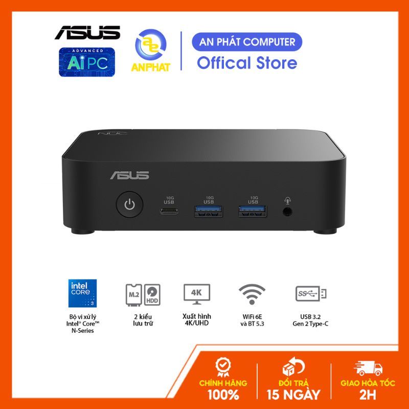 Máy tính Mini PC Asus NUC 14 Essential Mill Canyon N150 RNUC14MNK1500000 (Intel Twin Lake N150 ...