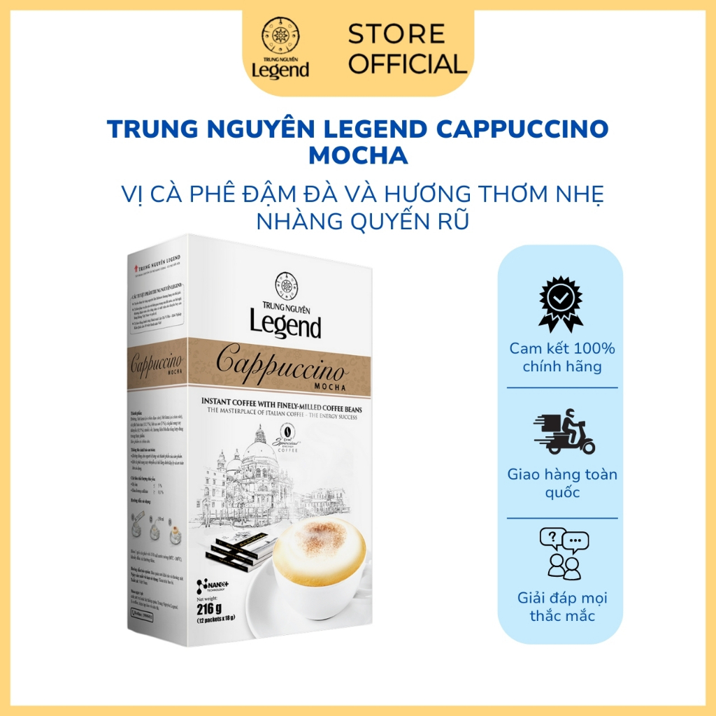 Cà Phê Trung Nguyên Legend Cappuccino Mocha – Hộp 12 Gói – Cà Phê Vị ...