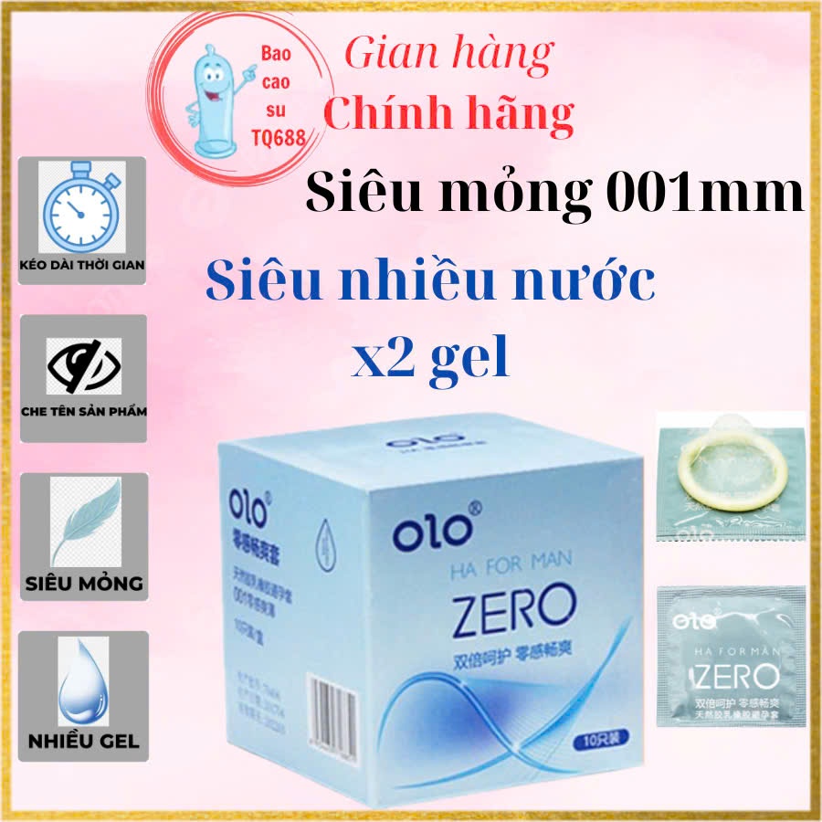 Bao cao su trung quốc nội địa OLO Zero Ha For Man - hộp 10c | Shopee Việt Nam