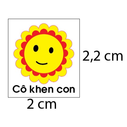 Sticker khen thưởng HOA CÔ KHEN CON - CON CẦN CỐ GẮNG | Shopee Việt Nam