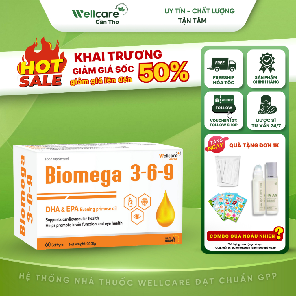 [ BAO CHECK] Biomega 369 - Viên uống bổ sung omega 3 6 9 tốt cho tim ...