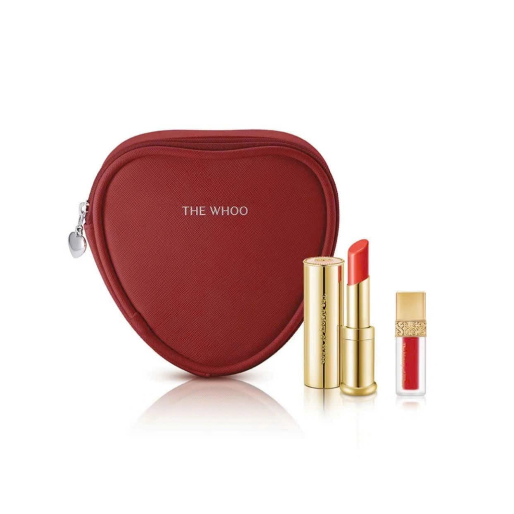 Set Son dưỡng môi Whoo fullsize wine red đỏ rượ.u hình trái tim ...