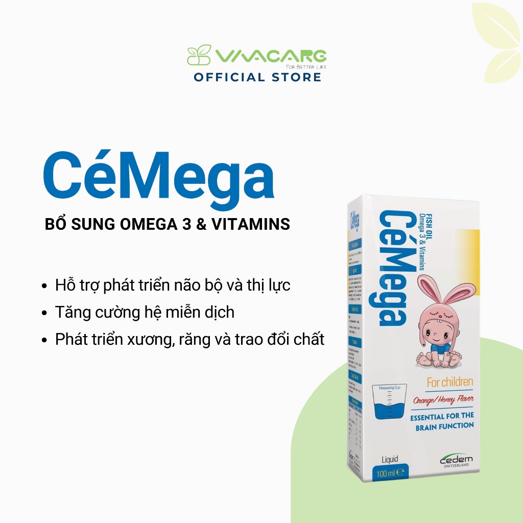 CéMega Syrup - Bổ Não, Tăng Đề Kháng Cho Bé Từ Omega 3 & Vitamin - Nhập ...