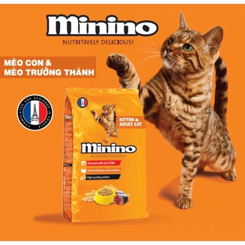 Thức Ăn cho Mèo Minino Tuna vị Cá Ngừ gói 1.3kg | Mion PETSHOP | Shopee ...