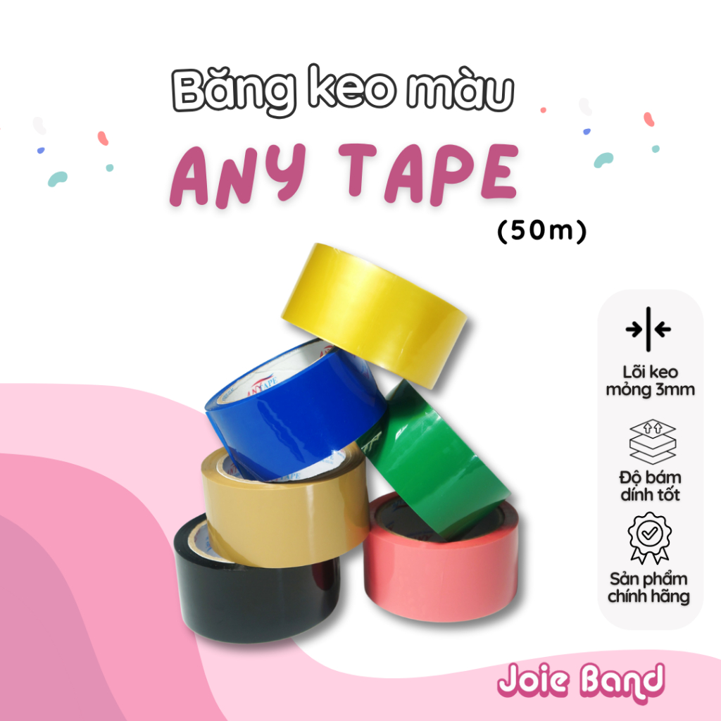 [BĂNG KEO MÀU ANYTAPE] Cuộn 50m (Hàng xuất khẩu - AnyTape Chính hãng) | Shopee Việt Nam