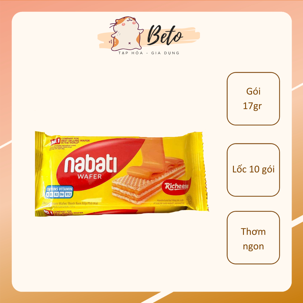 Bánh Nabati Phô Mai 17gr (Lốc 10 gói) | Shopee Việt Nam