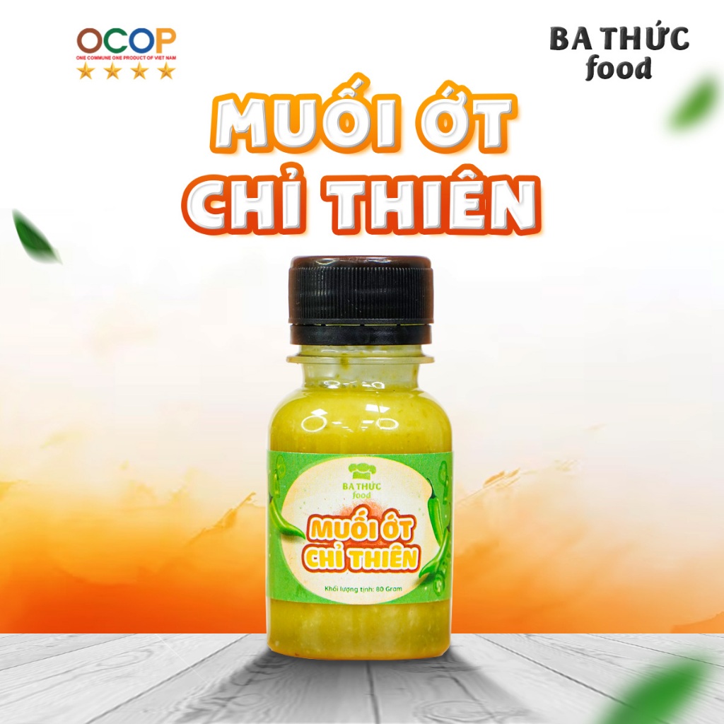 Muối Ớt Chỉ Thiên Chai 80ml [Muối chấm]| Ba Thức Food | Shopee Việt Nam