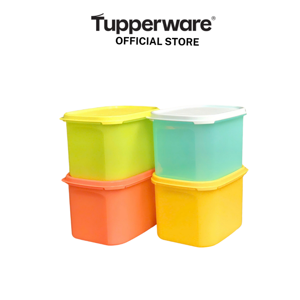 Bộ Hộp Colorful Rectangular set 4 (4) dung tích 1.9 Lít Tupperware trữ ...