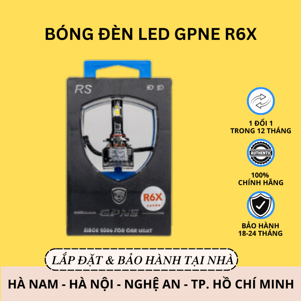 BÓNG ĐÈN LED TĂNG SÁNG GPNE R6X | Chính Hãng | Shopee Việt Nam
