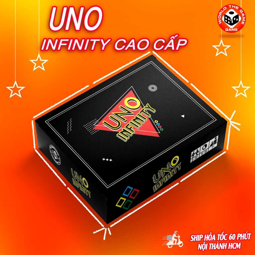 Bộ UNO INFINITY Full Cơ Bản + Mở Rộng phiên bản hộp đen cao cấp thiết ...