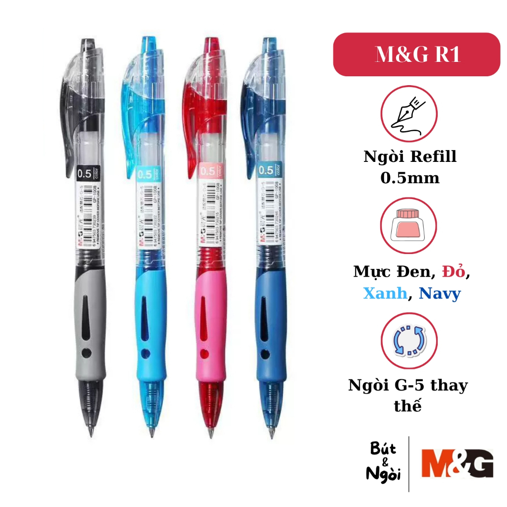 Bút Gel béo M&G GP1008 - ngòi 0.5mm nét mảnh viết trơn tru, bút gel ...