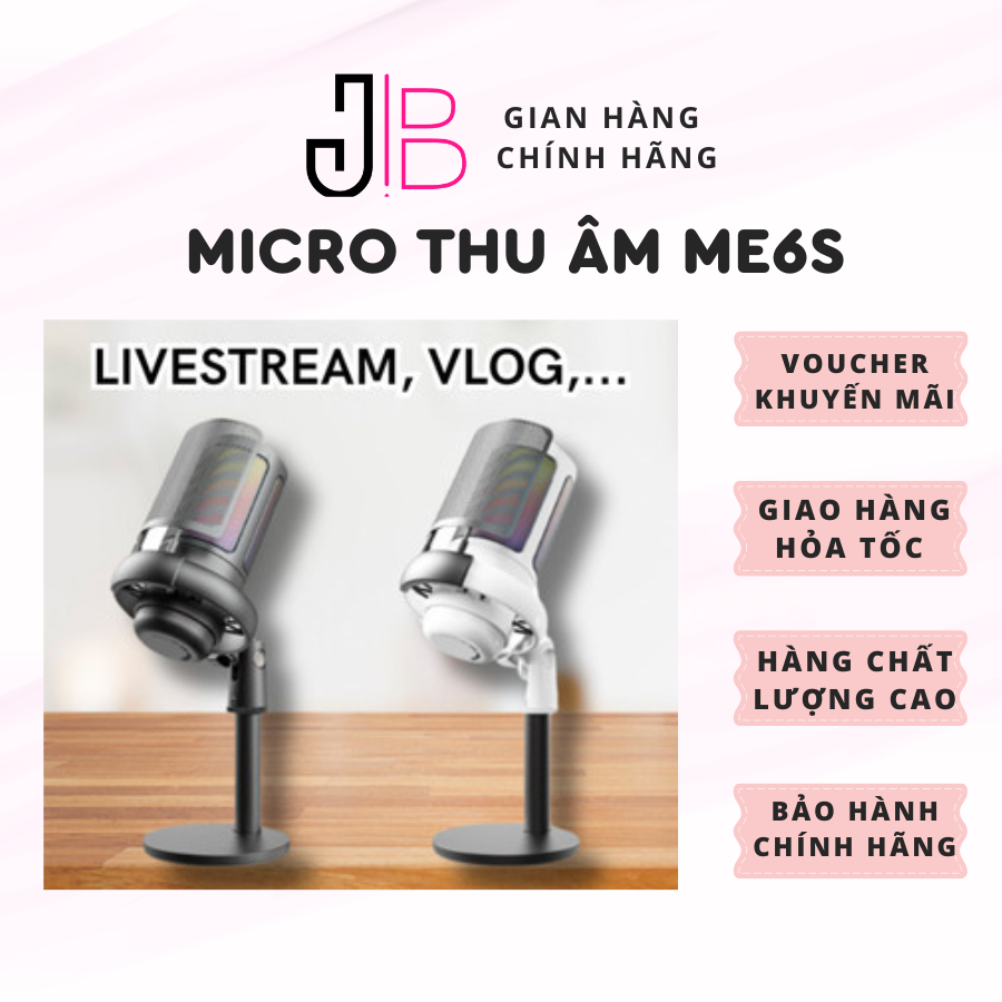 Micro Thu Âm Để Bang ME6S, Mic Livestream, Đàm Thoại Hai Chiều ,Chuyên ...