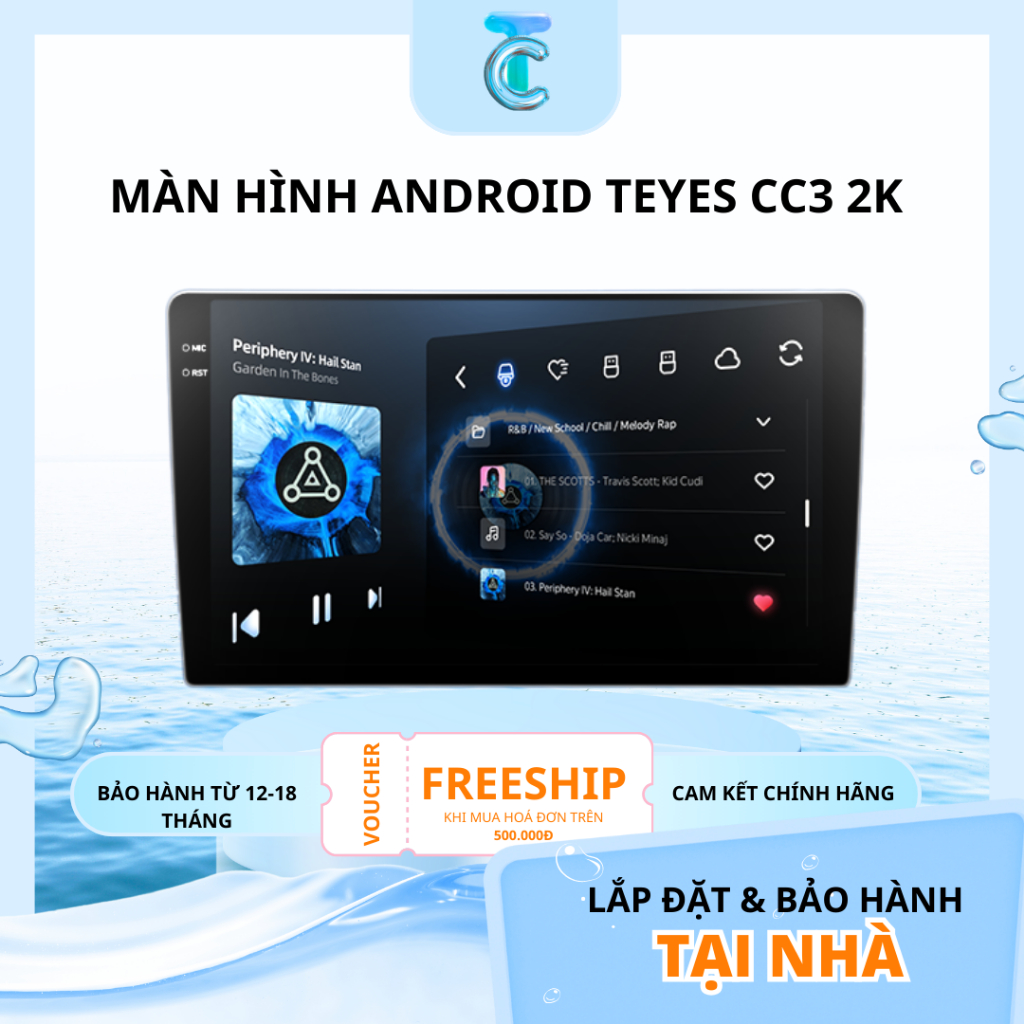 Màn Hình Android Teyes CC3 2K | Ram 6GB Rom 128G | Liền Camera 360 | Shopee Việt Nam