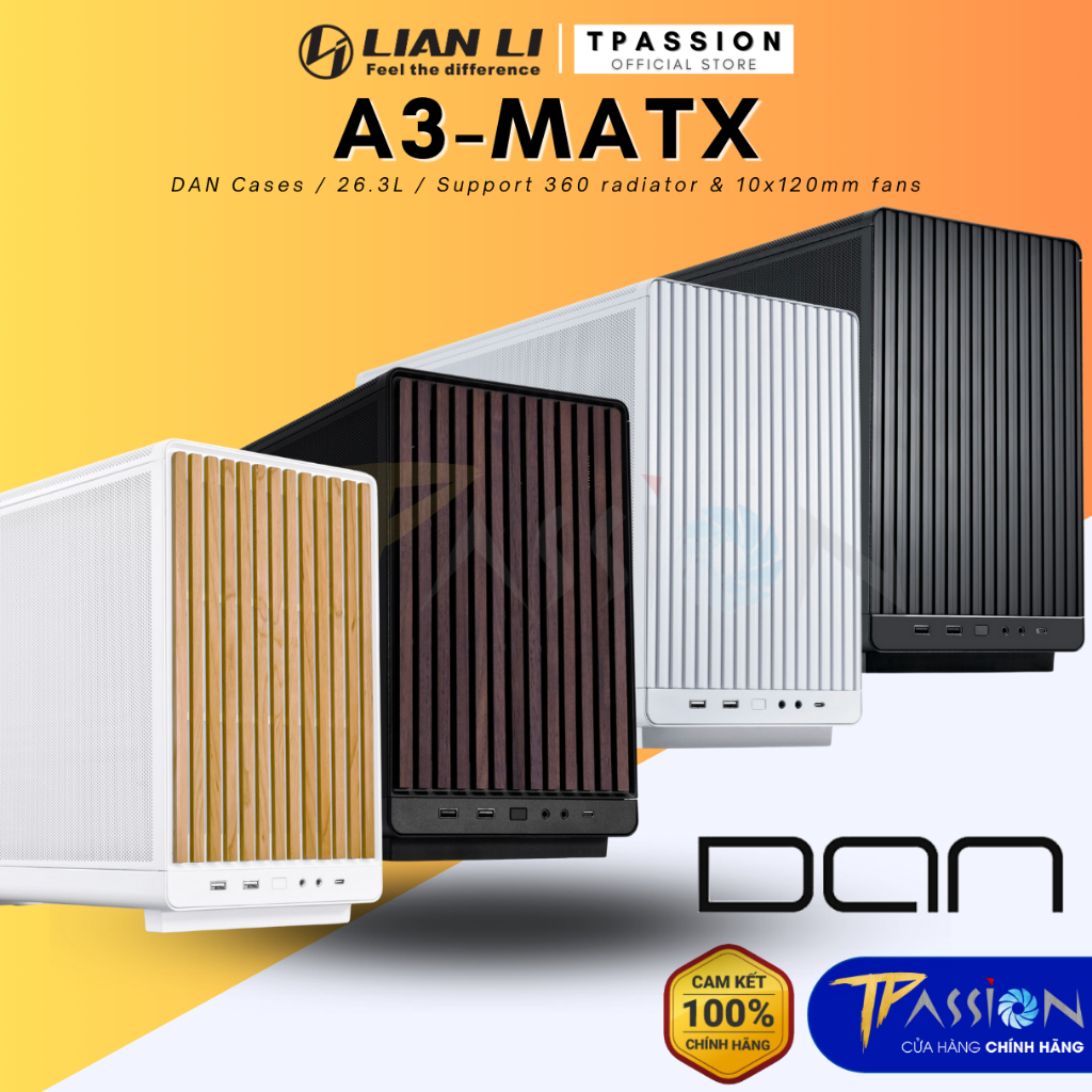 Vỏ case máy tính Lian Li A3 - mATX DAN Black / White / Wood - Chính ...
