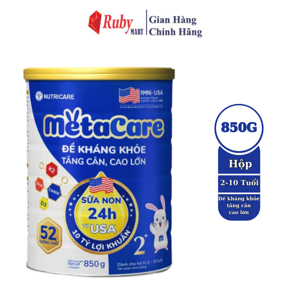 [Date T4/27] S4ữa Bột Nutricare METACARE 2+ 850G Giúp Bé Tăng Cân Phát Triển Chiều Cao | Shopee ...